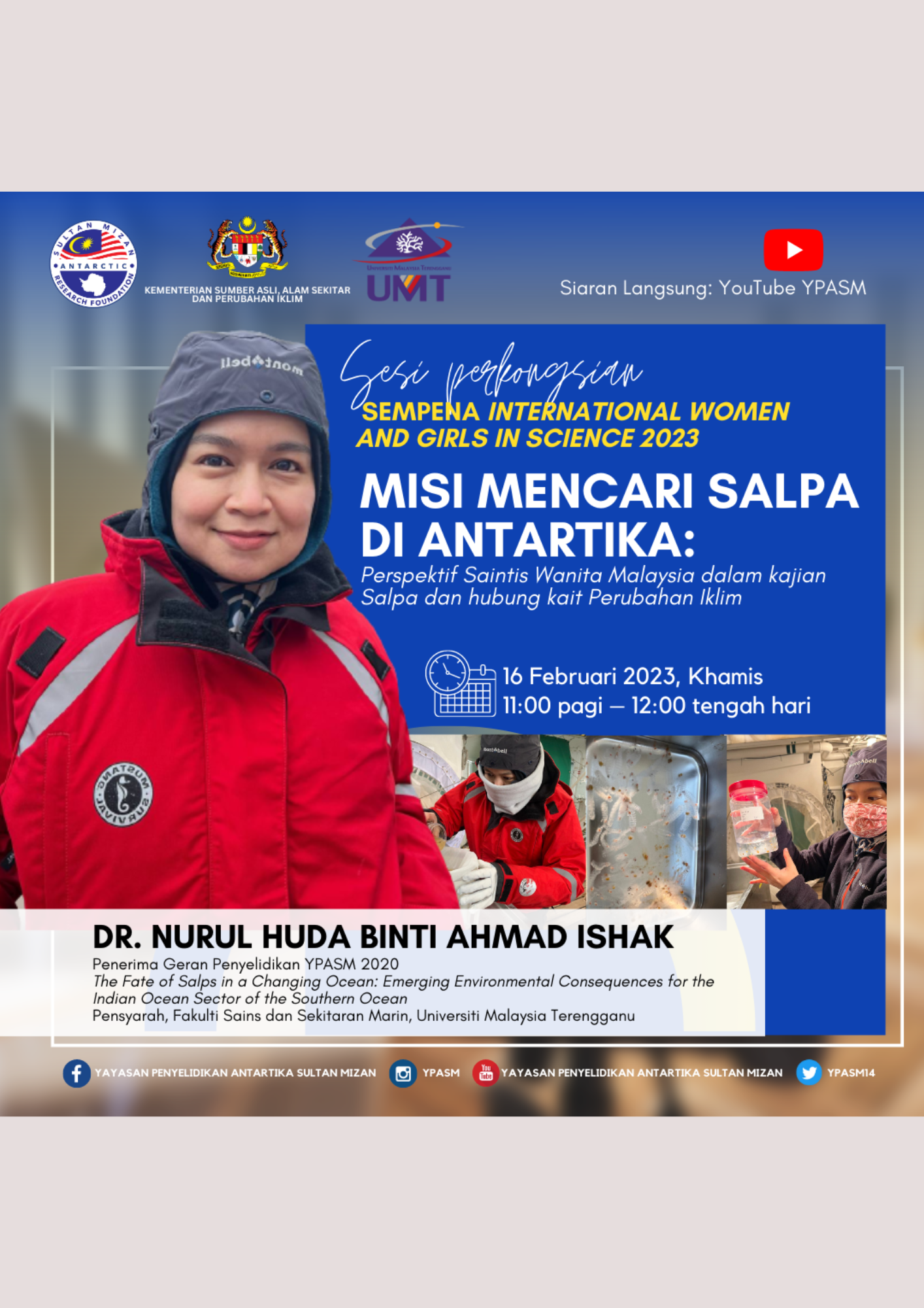 Webinar Session – Yayasan Penyelidikan Antartika Sultan Mizan – YPASM